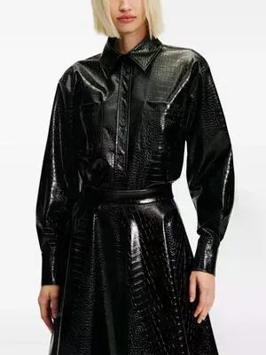 Karl Lagerfeld Faux-leather Shirt