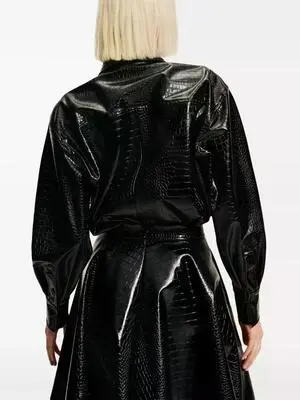 Karl Lagerfeld Faux-leather Shirt