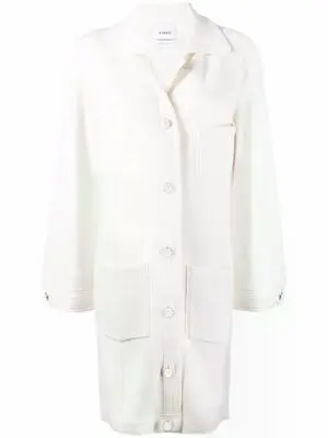 BARRIE Single-breasted Cashmere-cotton Blend Coat