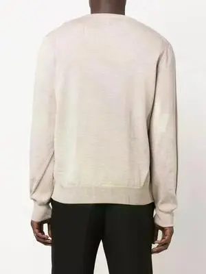 Philipp Plein Logo Patch Merino Wool Jumper - Neutrals
