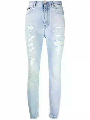 Dolce & Gabbana Raw Edge Hem Jeans For Women