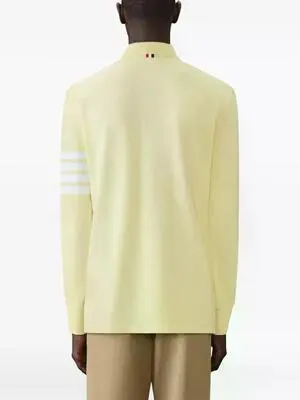 Thom Browne 4-bar Long-sleeve Polo Shirt - Yellow