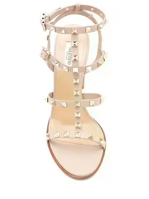 Valentino Garavani Rockstud Leather Sandals - Neutrals