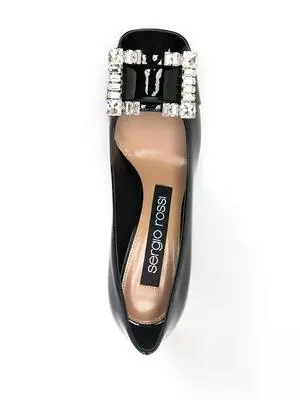 SERGIO ROSSI Embellished Patent Pumps