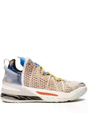 Nike Lebron 18 Animal Print Sneakers - Neutrals