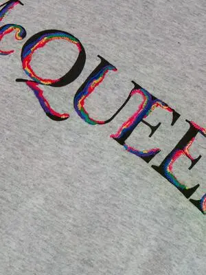 Alexander McQueen Logo-embroidered Cotton T-shirt