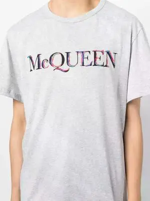 Alexander McQueen Logo-embroidered Cotton T-shirt