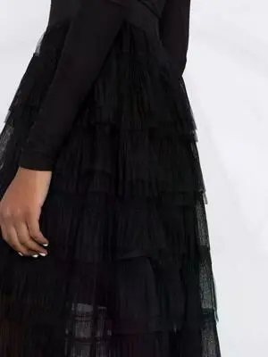 Maje Layered Tulle Midi Skirt