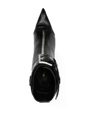 Alexander McQueen Buckle-fastening Leather Ankle Boots