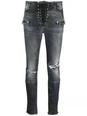 BEN TAVERNITI UNRAVEL PROJECT Distressed Skinny Jeans