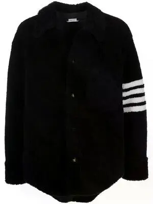 Thom Browne 4-bar Shearling Jacket - Blue