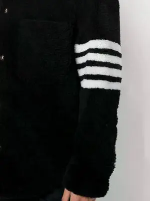 Thom Browne 4-bar Shearling Jacket - Blue