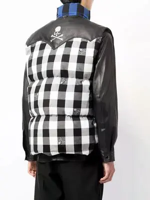 MASTERMIND WORLD Check-print Padded Gillet