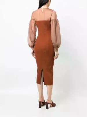 Ulla Johnson Milla Sheer-paneling Ribbed Dress
