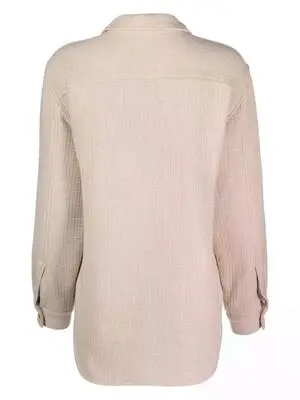 Eleventy Wool Textured Long-sleeve Shirt