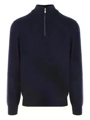 Brunello Cucinelli Zip-fastening Cashmere Sweater - Blue