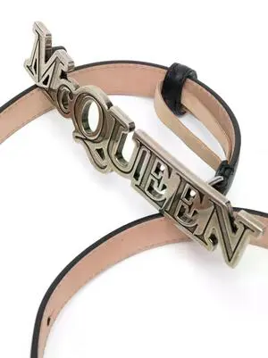 Alexander McQueen Logo-plaque Leather Belt