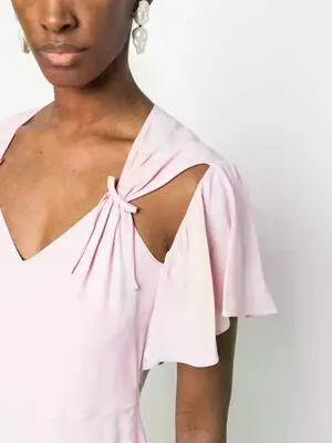 Vivetta Ruched Cut-out Maxi Dress - Pink