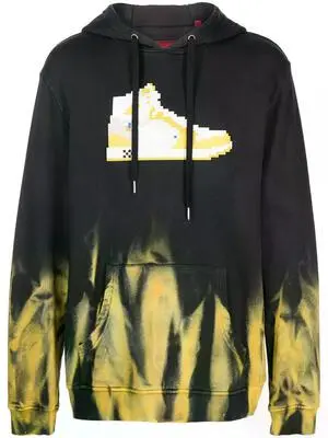 MOSTLY HEARD RARELY SEEN 8-BIT Canary Tie-dye Pullover Hoodie - Black