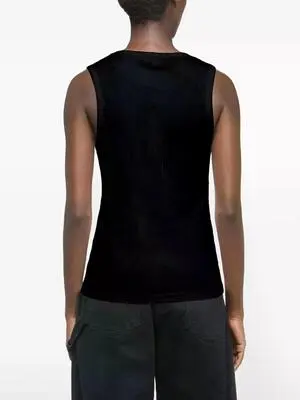 JW Anderson Anchor-embroidered Top - Black