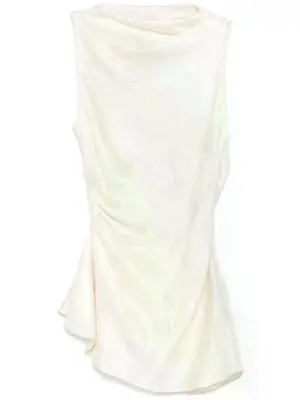Alexander McQueen Asymmetric Satin Top
