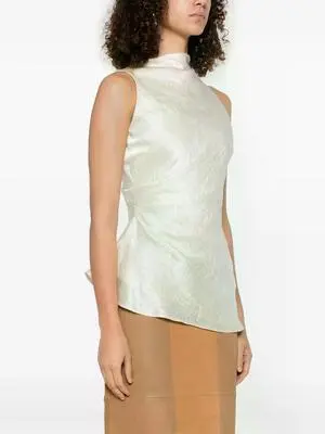 Alexander McQueen Asymmetric Satin Top