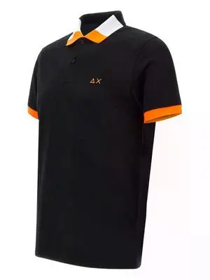 SUN 68 Jersey Polo Shirt - Black