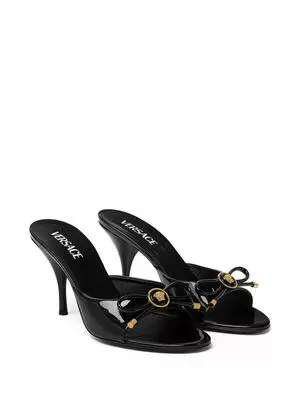 Versace 85mm Opera Bow Mules - Black