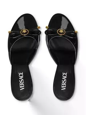 Versace 85mm Opera Bow Mules - Black