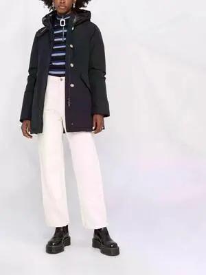 Woolrich Hooded Padded Coat - Blue