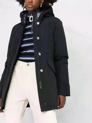 Woolrich Hooded Padded Coat - Blue