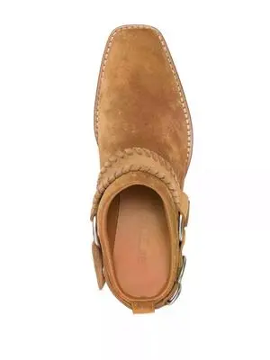 BUTTERO® Square-toe Buckle-strap Mules