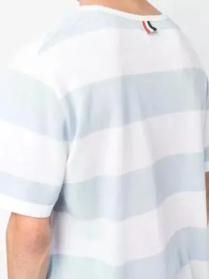 Thom Browne Rwb Pocket Striped T-shirt - Blue