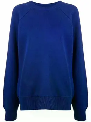 BARRIE Cashmere-cotton Crewneck Sweatshirt - Blue