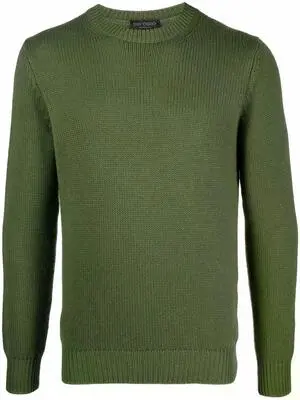 DELL'OGLIO Rib-trimmed Crew-neck Jumper