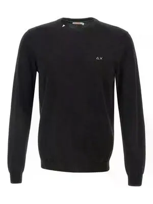 SUN 68 Crew-neck Long-sleeve Jumper - Black