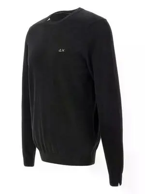 SUN 68 Crew-neck Long-sleeve Jumper - Black