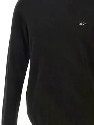 SUN 68 Crew-neck Long-sleeve Jumper - Black