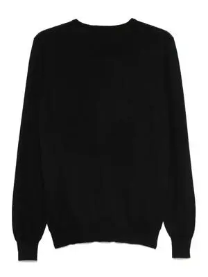 D4.0 Virgin Wool Crew Neck Sweater - Black