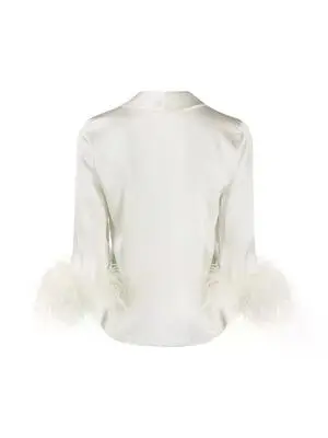 GILDA & PEARL Esme Stretch-satin Pyjama Shirt