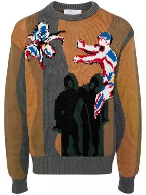 Toga Intarsia-knit Jumper - Multicolour