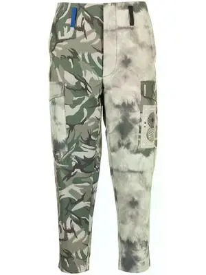 PORTS V Camouflage Tie-dye Tapered Trousers