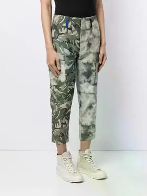 PORTS V Camouflage Tie-dye Tapered Trousers