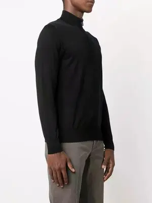 Canali Zipped Funnel-neck Pullover