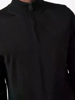 Canali Zipped Funnel-neck Pullover