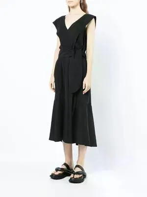 Vince V-neck Sleeveless Midi Dress