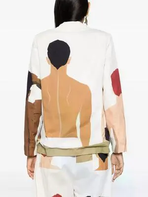 AMIR SLAMA Swimmer-print Cotton Jacket