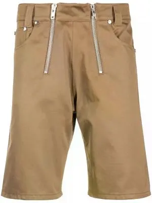 GMBH Double-zip Bermuda Shorts - Brown