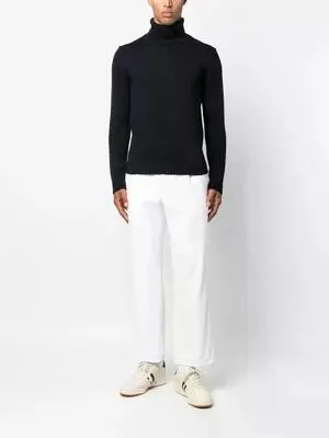 ZANONE Roll-neck Knitted Sweater - Blue