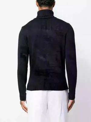 ZANONE Roll-neck Knitted Sweater - Blue